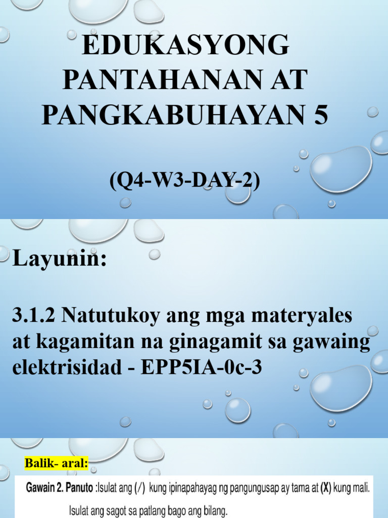 Epp Q4 W3 Day 3 | PDF