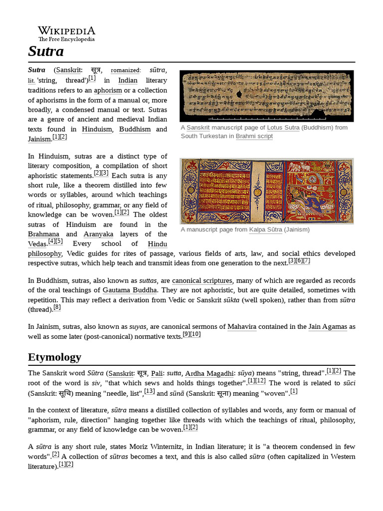 Sutra | PDF | Sutra | Religious Texts
