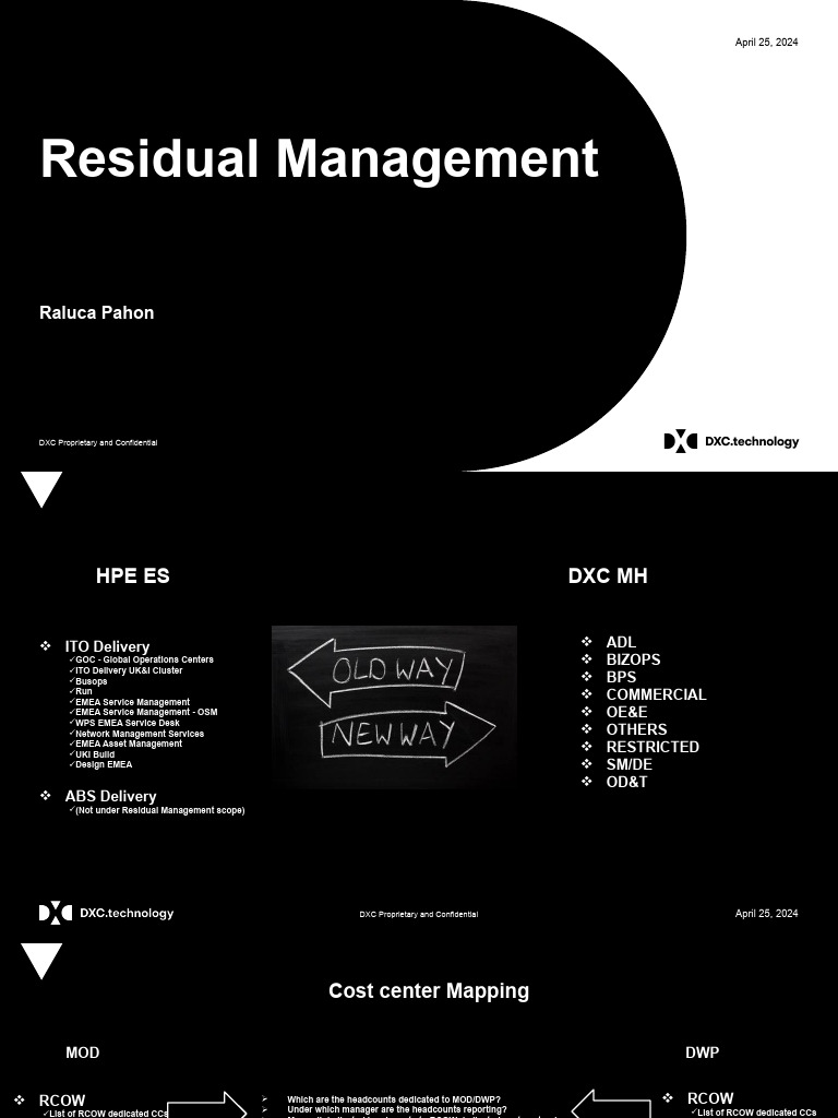 Residual Management CMO To FMO | PDF | Business | Economies