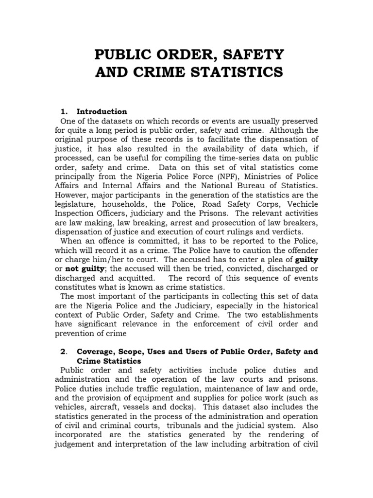 Nigeria Public Order and Crime Data | PDF | Crimes | Crime & Violence