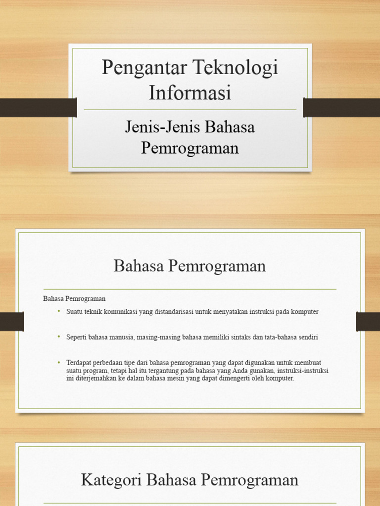 Dasar-dasar Bahasa Pemrograman | PDF