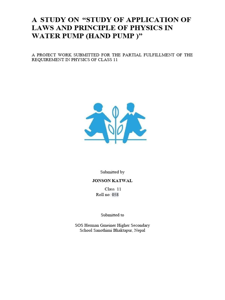 Physics Project | PDF | Pump | Water Resources