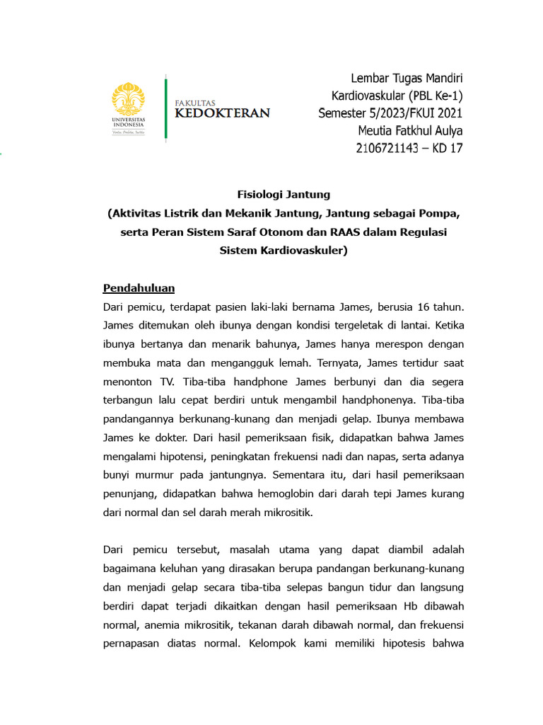 Meutia Fatkhul Aulya - LTM PBL Pemicu 1 KV | PDF