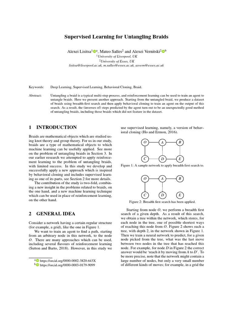 Untangling by Supervised Learning | PDF