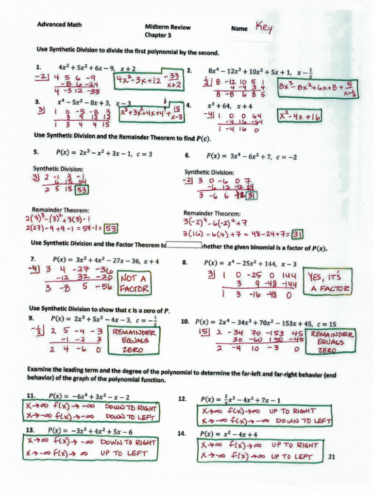 Am MT Chapter 3 Solution Key | PDF