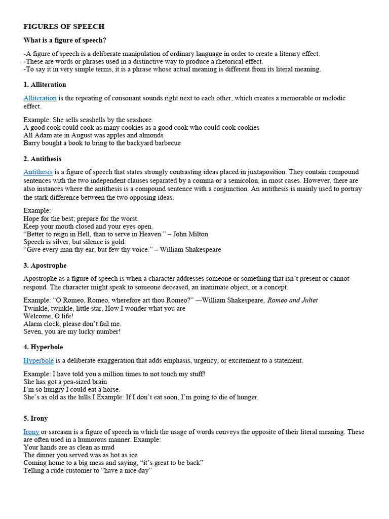 Figures of Speech | PDF | Irony | Metaphor