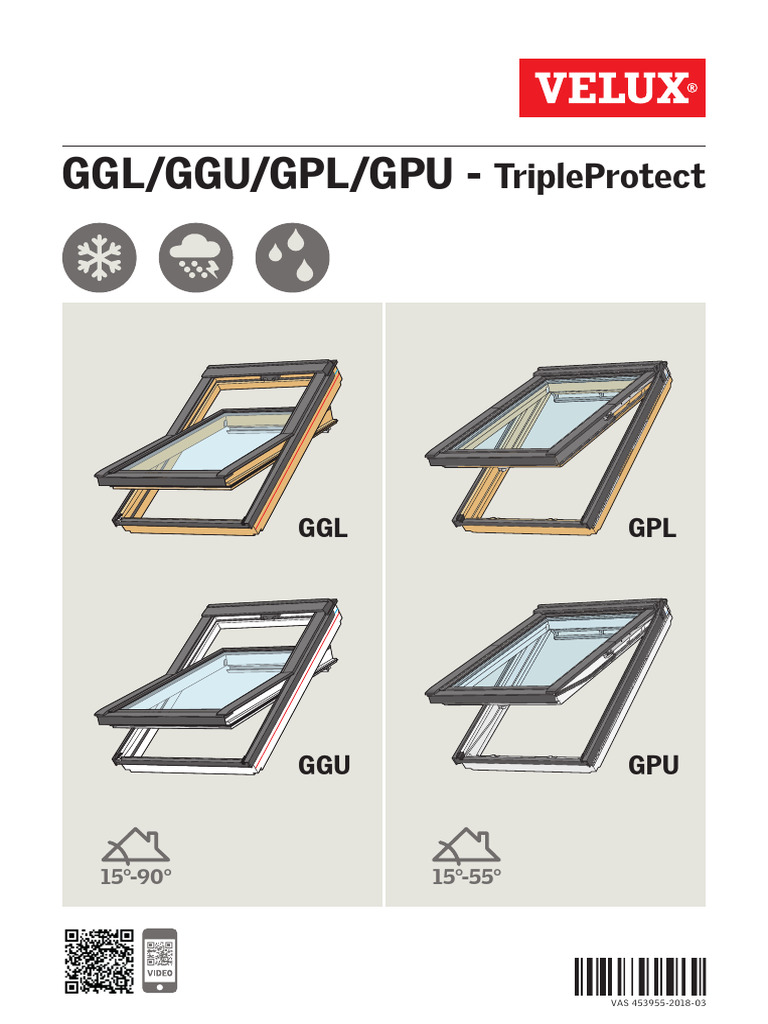 Velux GGL Ggu Gpu GPL Triple Protect 453955-2018-03 | PDF ...