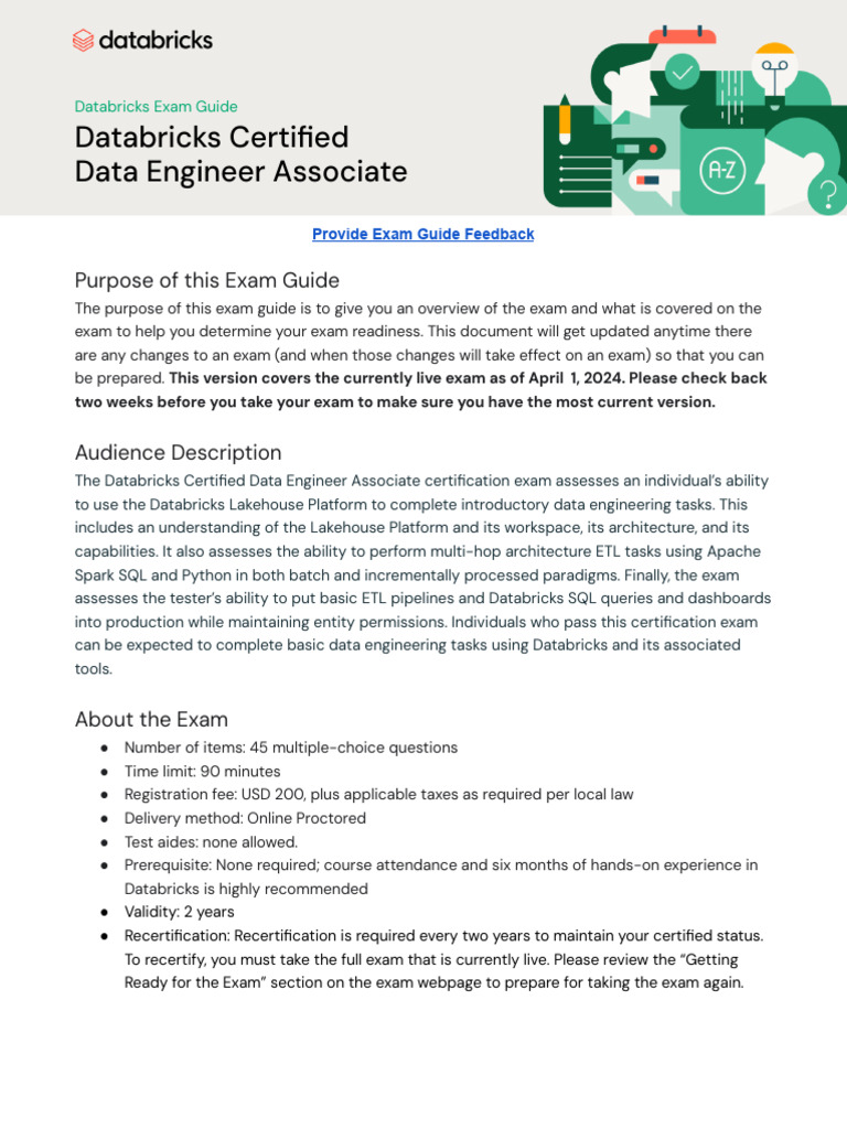 Databricks Data Engineer Exam Guide | PDF | Table (Database) | Sql