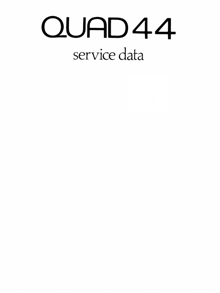 Quad 44 Service-Data | PDF