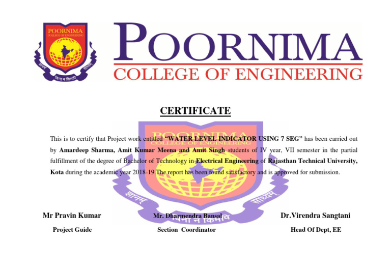 Project Certificate Format | PDF