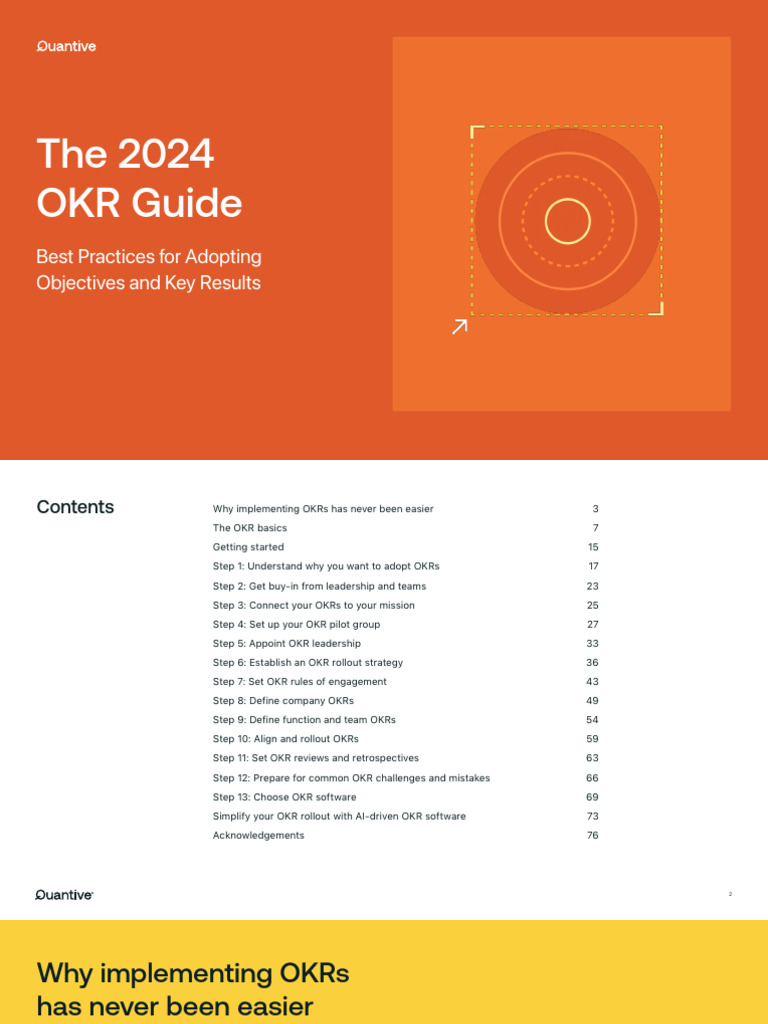 The 2024 OKR Guide by Quantive | PDF | Goal | Goal Setting