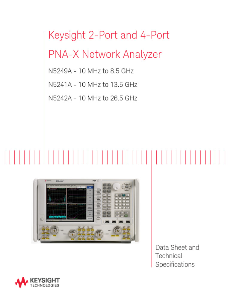 Keysight PNA-X Network Analyzer Specs | PDF | Calibration | Electronics