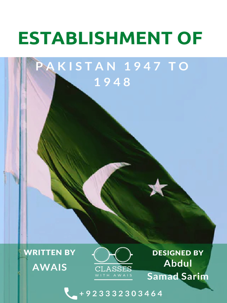 Establishment of Pakistan 1947 To 1948 | PDF | Pakistan | Muhammad Ali ...