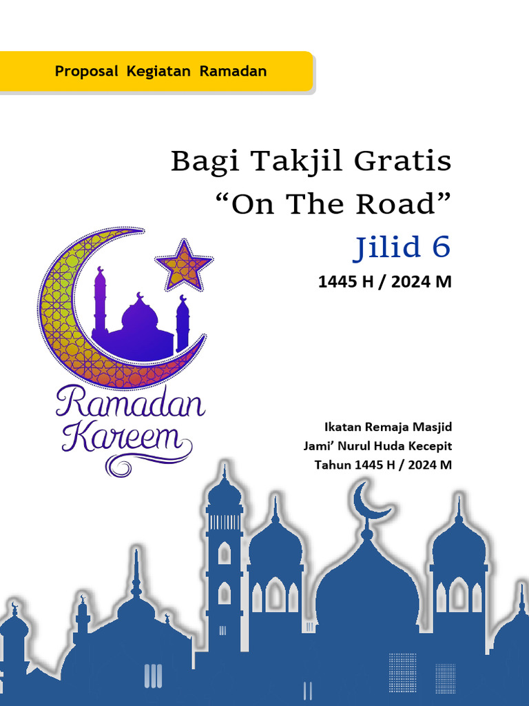 Proposal Bagi Takjil Jilid 6 2024 | PDF