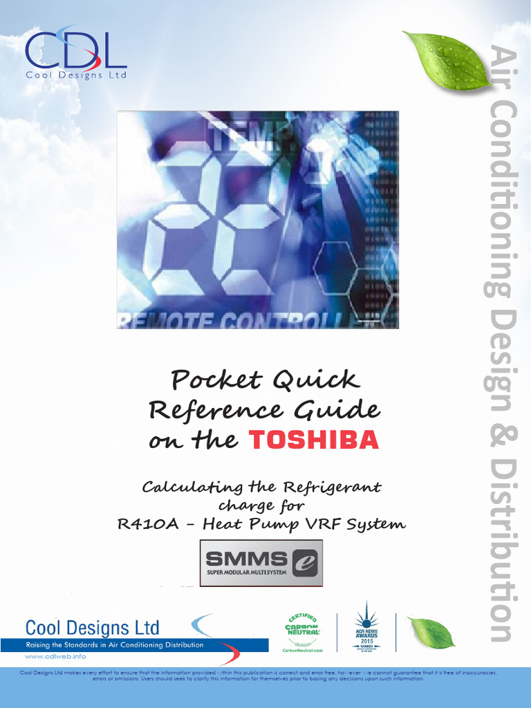 Pocket Guide SMMSe Refrigerant Charge | PDF | Pipe (Fluid Conveyance) | Heat Exchanger