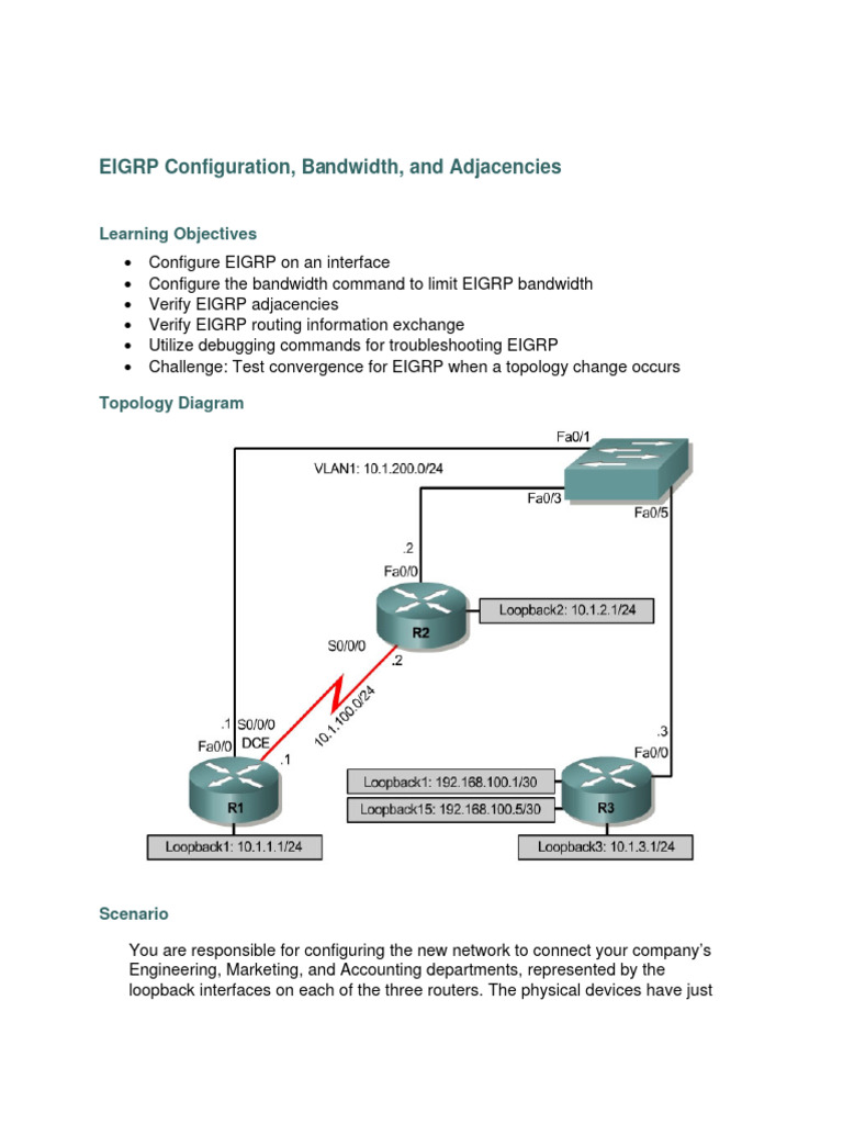 CCNP1 Lab 2 1 en | PDF | Router (Computing) | Routing