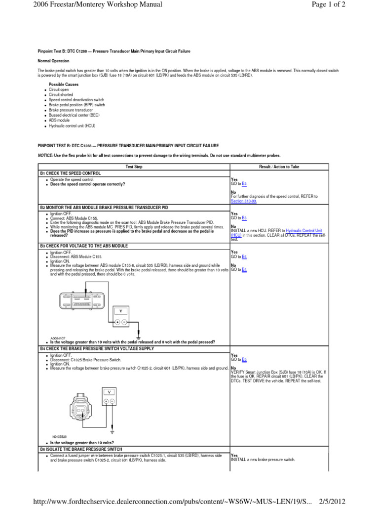 制動壓力感測器故障排除方式 | PDF | Anti Lock Braking System | Fuse (Electrical)