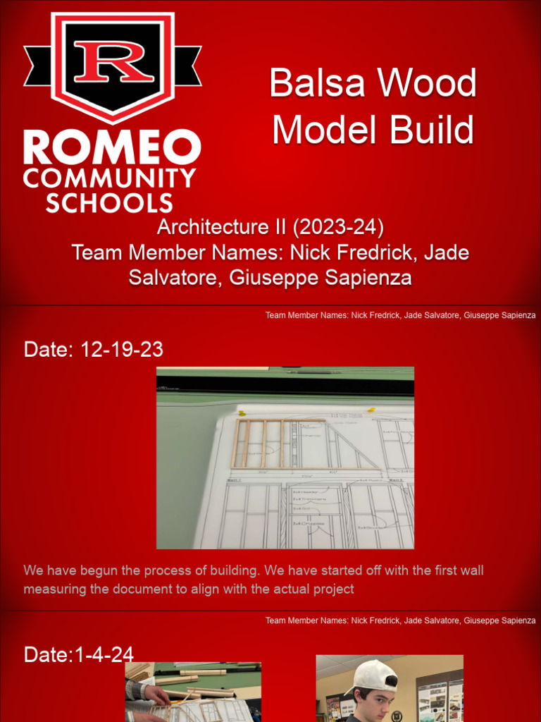 Balsa Wood Model Build - Group D | PDF | Stairs | Architectural Elements