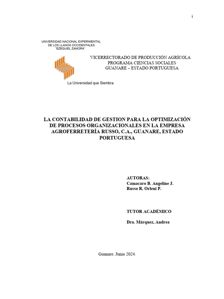 PP1-PP2 Autores Camacaro y Russo 2024 | PDF | Business | Contabilidad