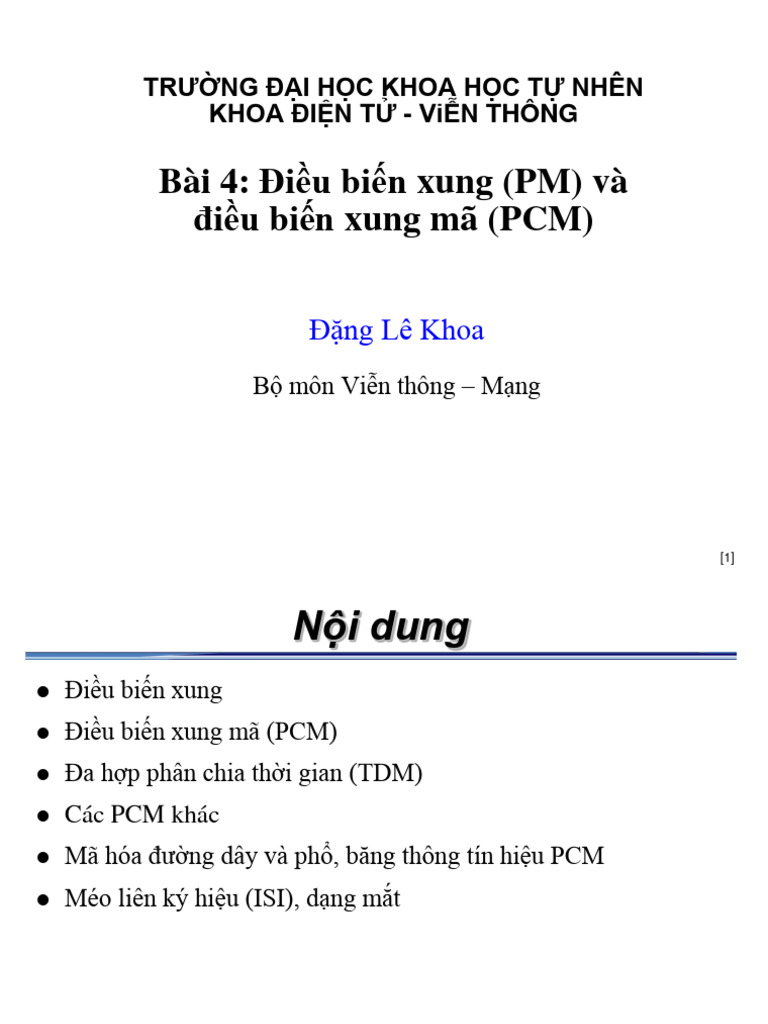 Cac He Thong Truyen Thong Dang Le Khoa Bai 4 PCM VN Full (Cuuduongthancong - Com) | PDF