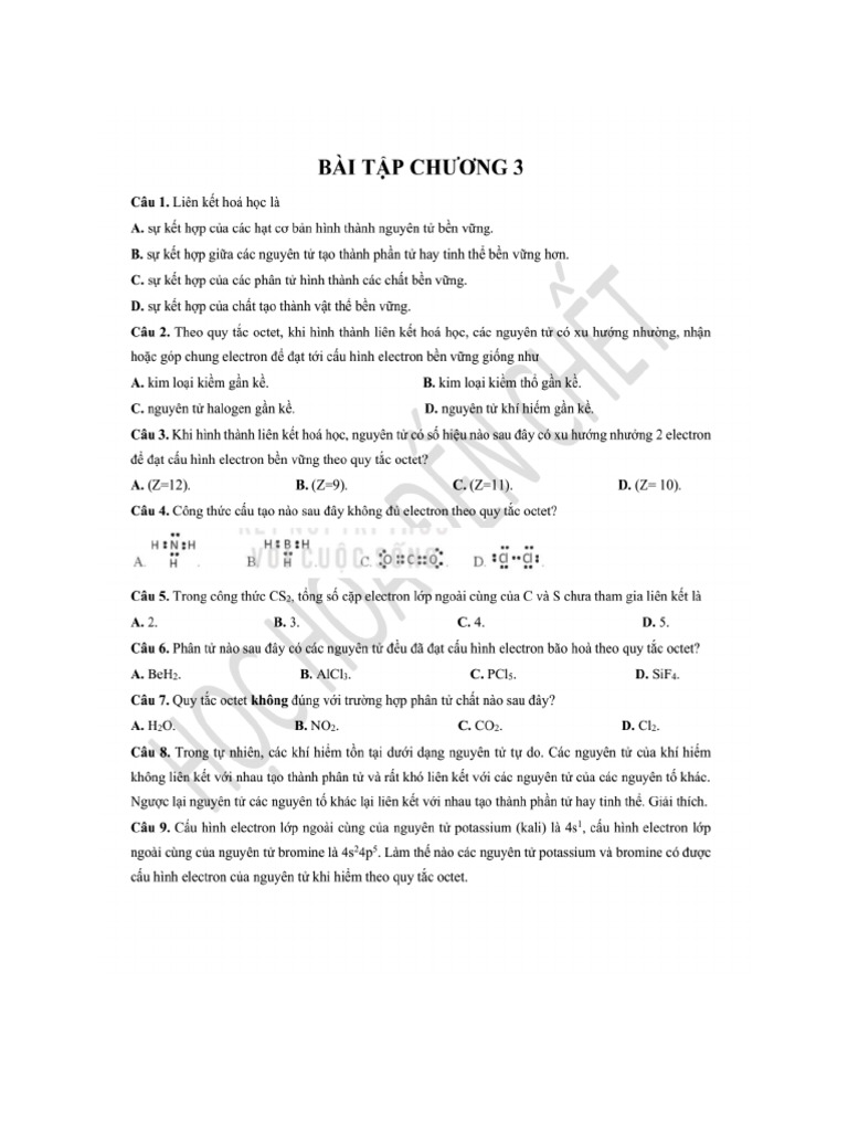 Bai Tap Chuong 3 | PDF