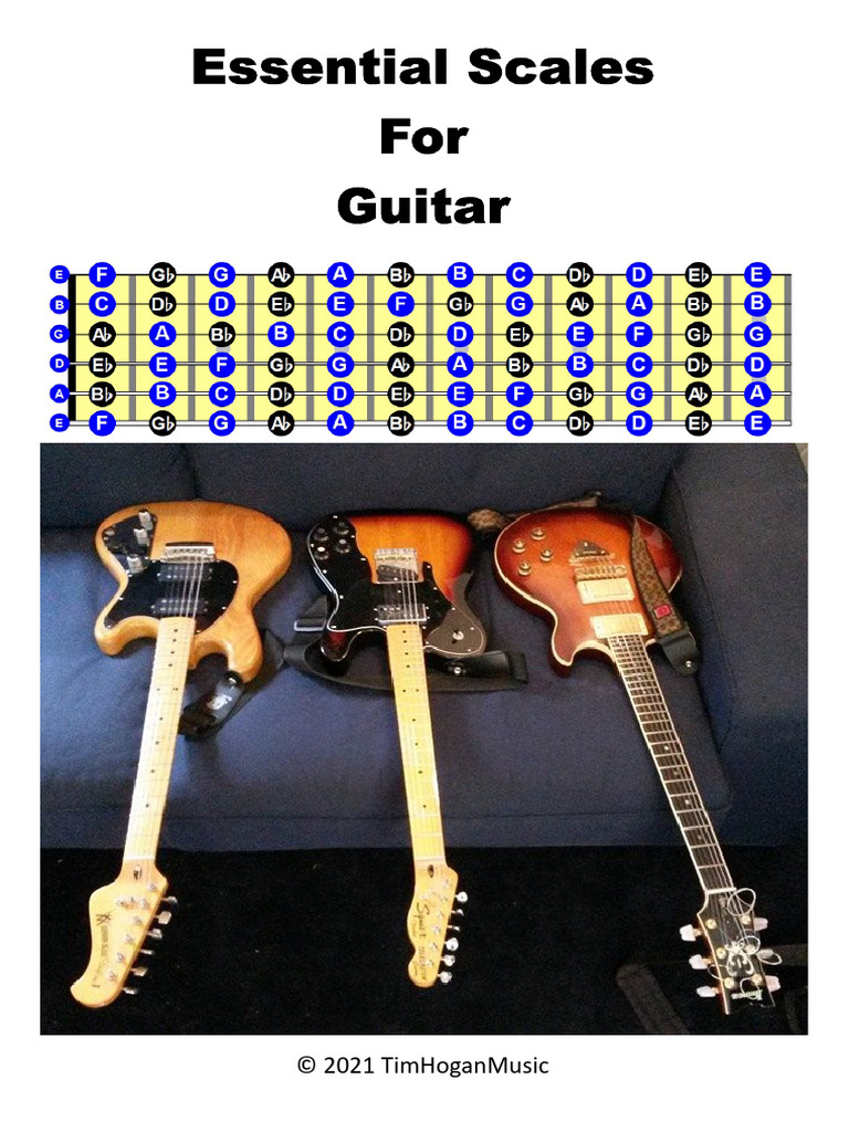 Essential Scales For Guitar | PDF | Scale (Music) | Interval (Music)