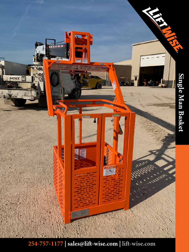 LiftWise Single Man Basket Brochure | PDF | Crane (Machine ...