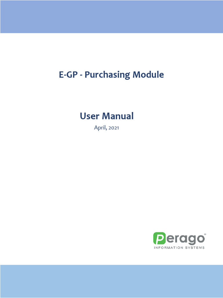 E-GP Training Manual Purchasing V1.0 | PDF | Login | Password