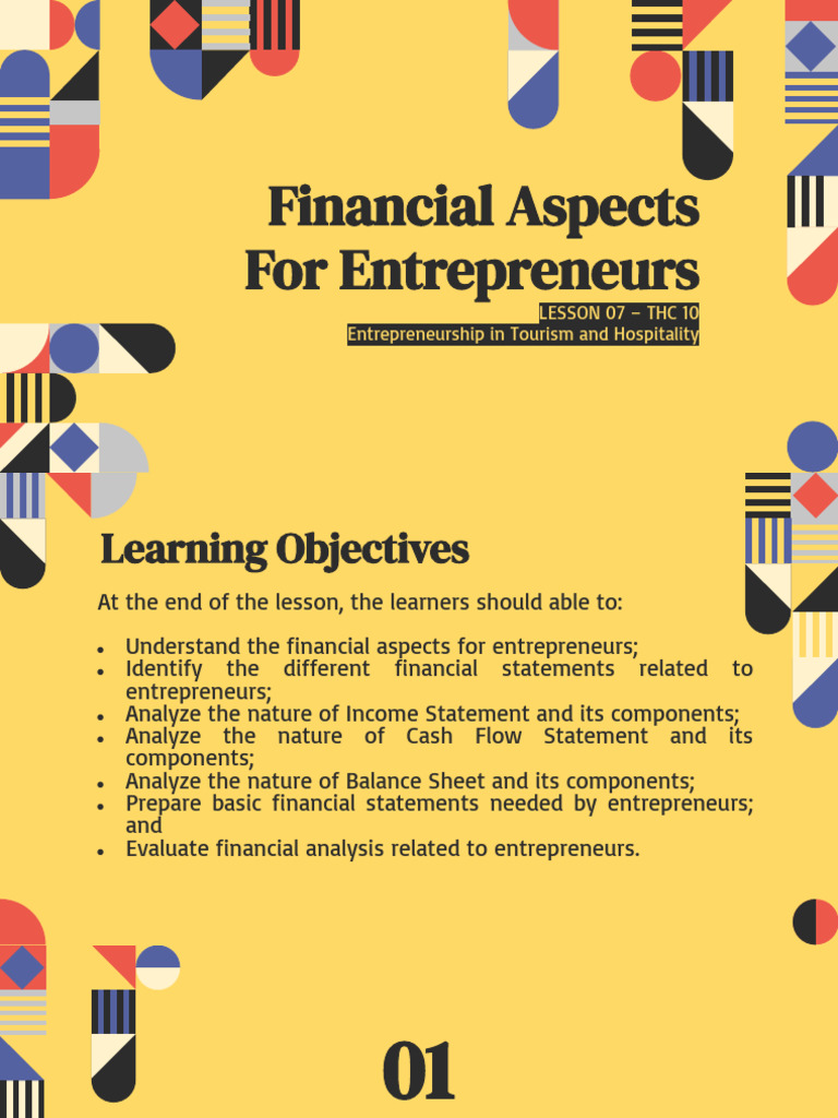 Financial Statements for Entrepreneurs | PDF | Expense | Balance Sheet