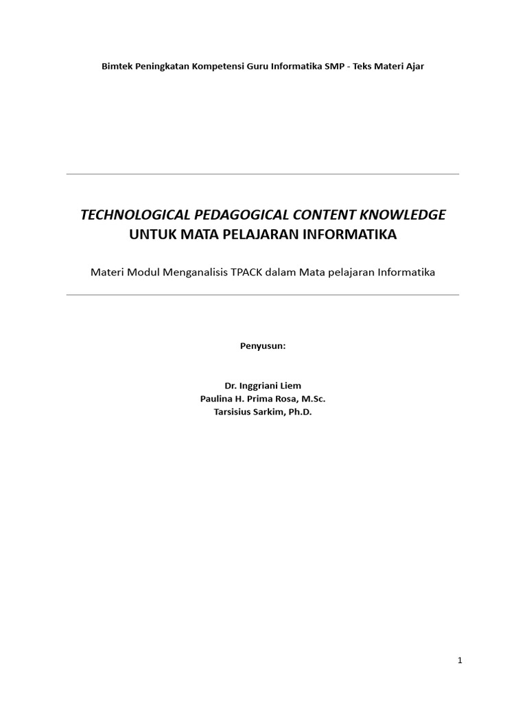 Materi 4 TPACK IF v2.0 | PDF