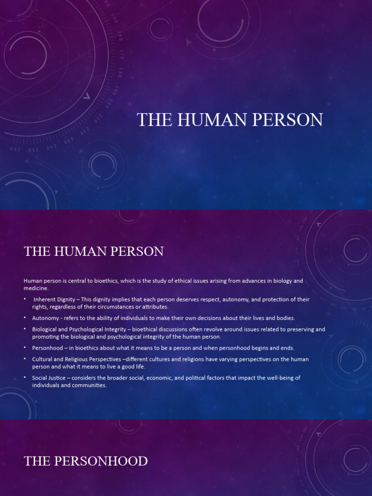 Understanding Human Personhood in Bioethics | PDF | Morality | Autonomy