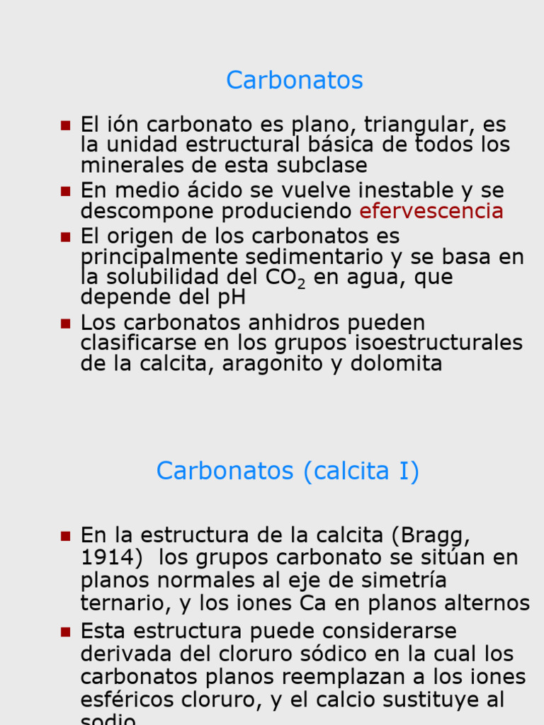 Tema 9b | PDF | Carbonato | Calcita