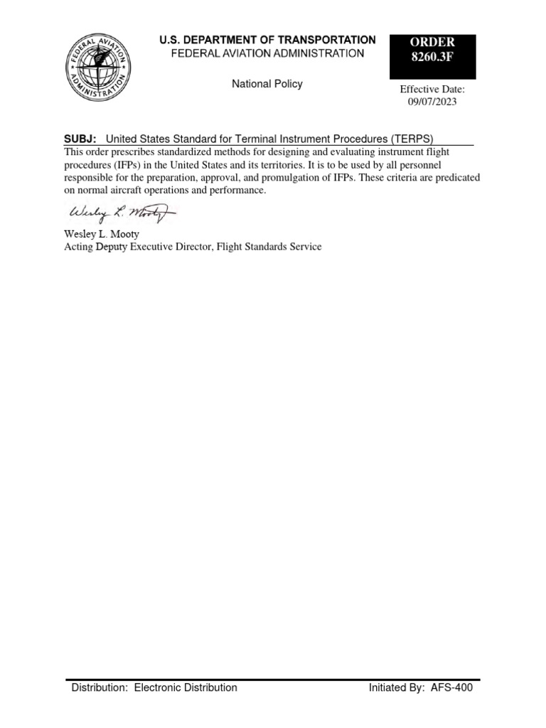Order 8260.3f - Terps | PDF | Air Traffic Control | Navigation