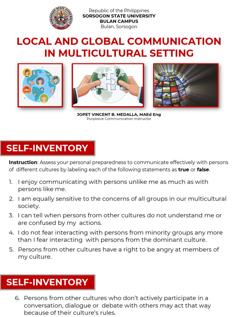 Unit 2 Lesson 3 - Local and Global Communication in Multicultural Settings | Download Free PDF ...