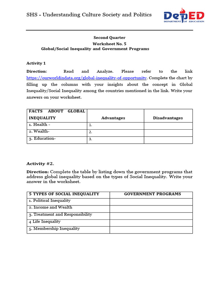 Q2W5 Inequality | PDF