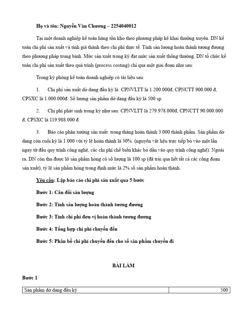 NGUYỄN VĂN CHƯƠNG - BTC6 | PDF