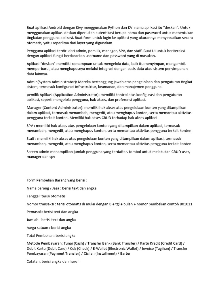 Buat Aplikasi Android Dengan Kivy Menggunakan Python Dan KV | PDF