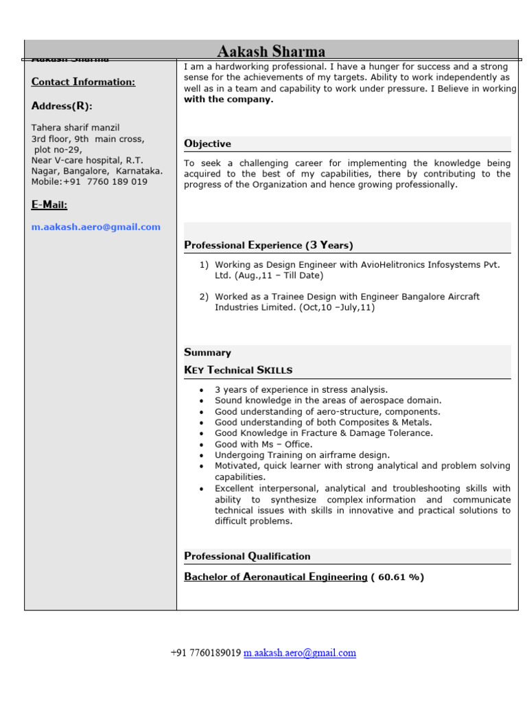 Aakash Sharma 3yrs Aero Stress | PDF | Stress (Mechanics) | Fuselage