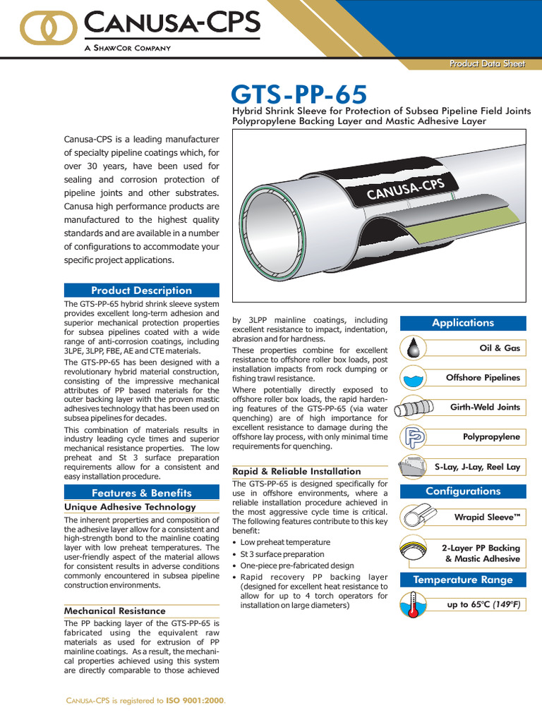 CANUSA_PDS_A4_GTSPP65 | PDF | Adhesive | Coating