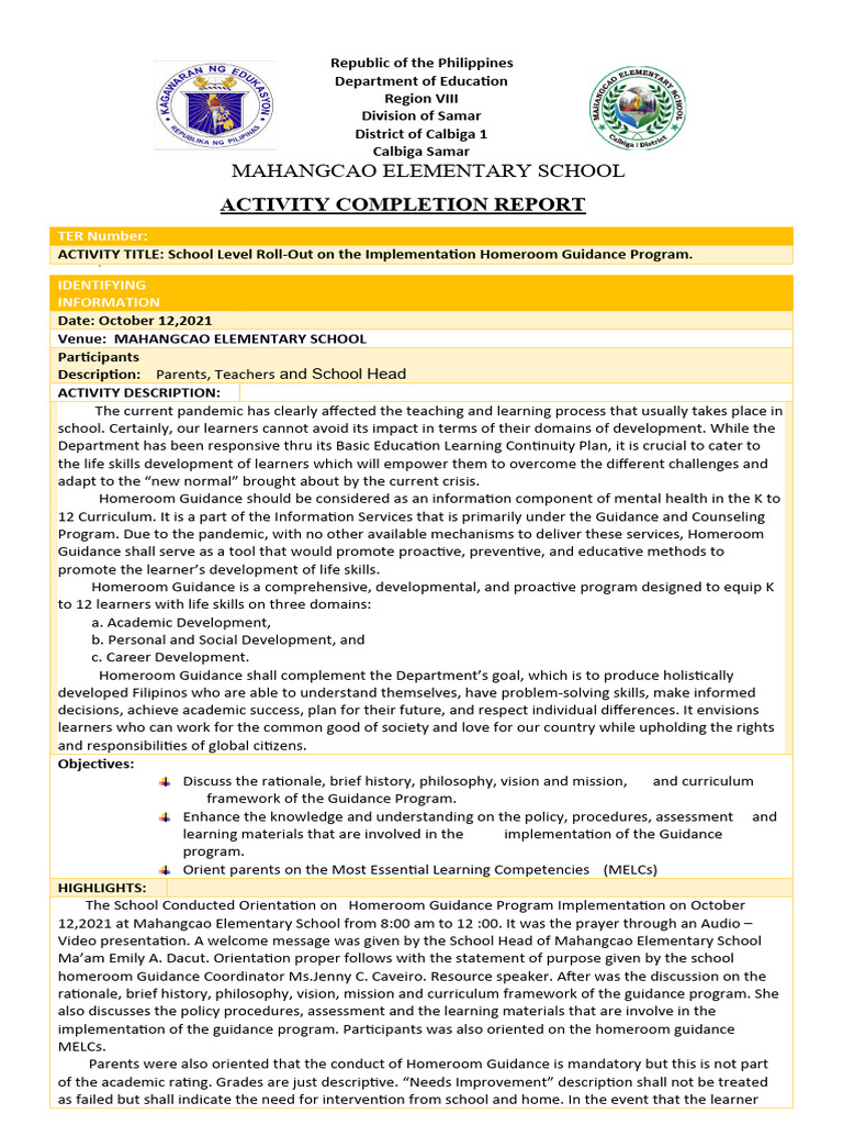 Acr o HGP Orientation | PDF | Learning | Curriculum