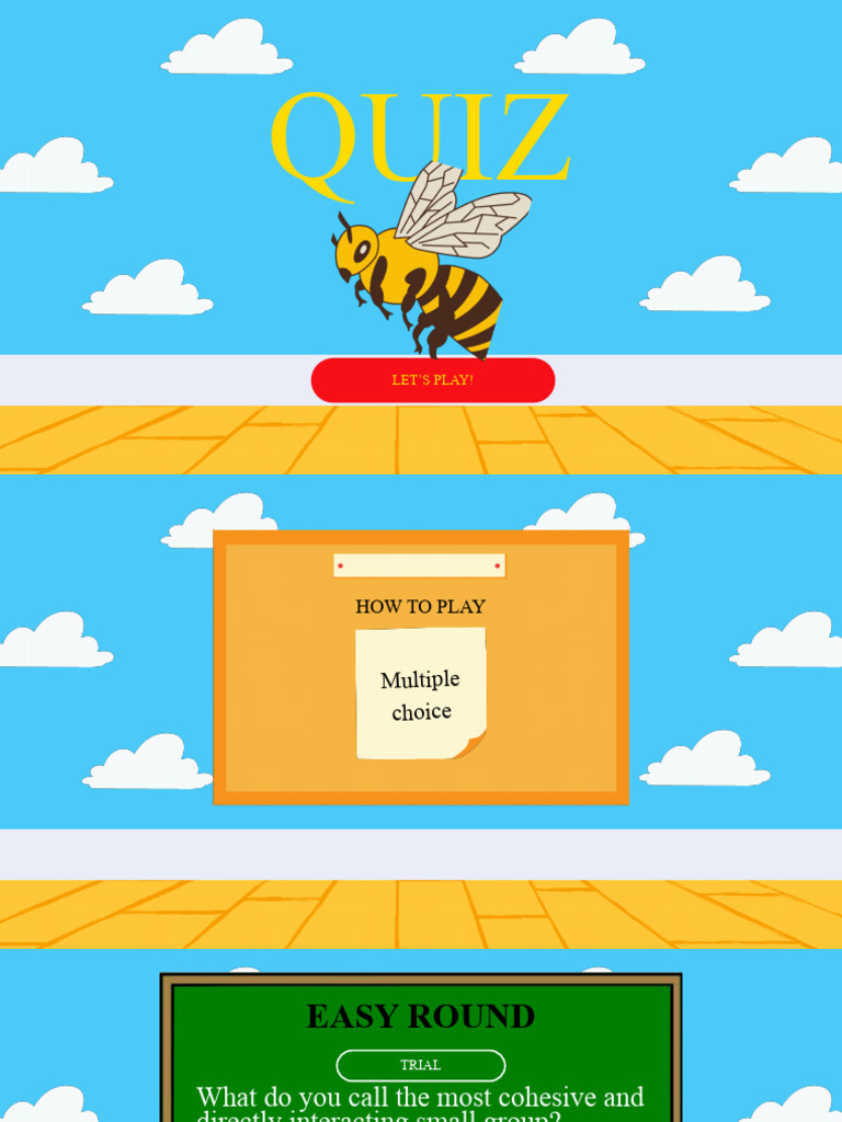 Blue and Yellow Fun Colorful Trivia Quiz Kids Game Presentation ...