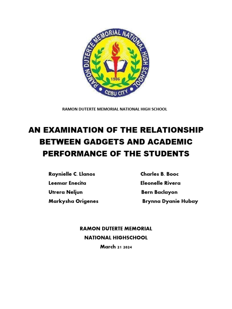 Gadgets and Student Academic Performance | PDF | Questionnaire ...