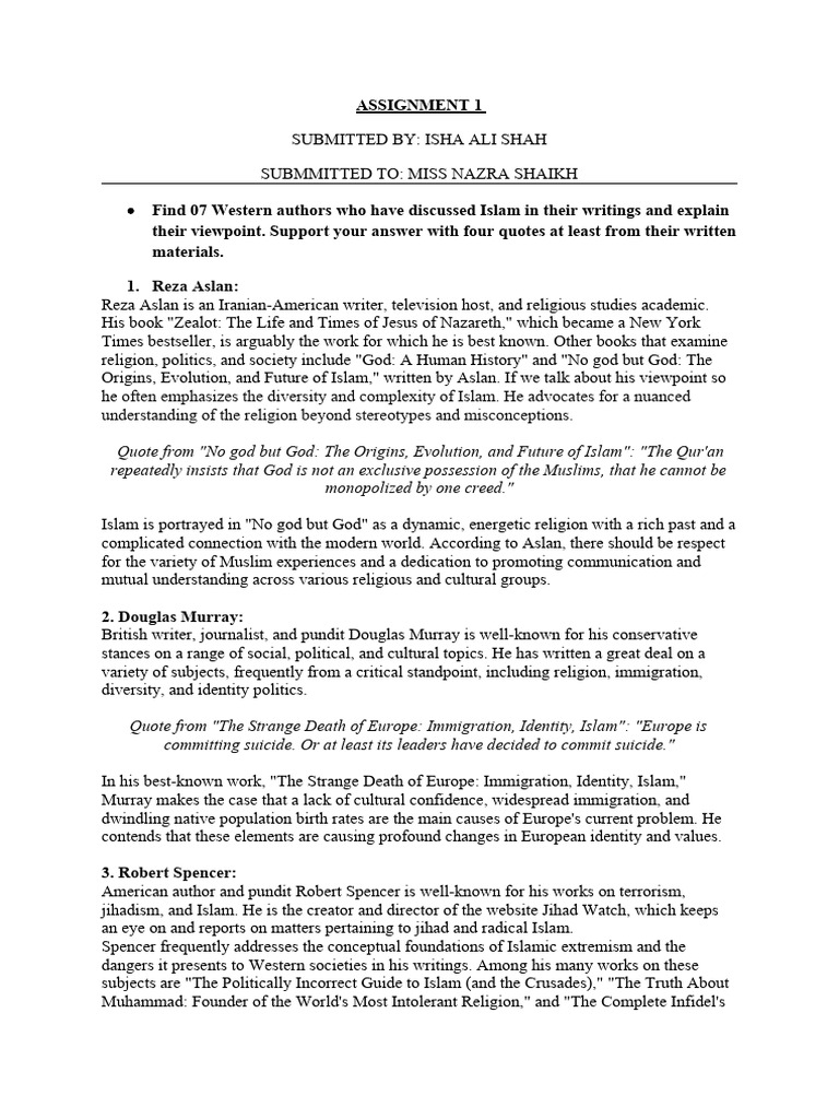 Assignment 1 - Isha | Download Free PDF | Islamophobia | Discrimination & Race Relations
