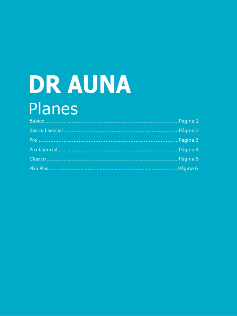 DR Auna Resumen Planes C360. | PDF | Cuidado de la salud | Medicina CLINICA