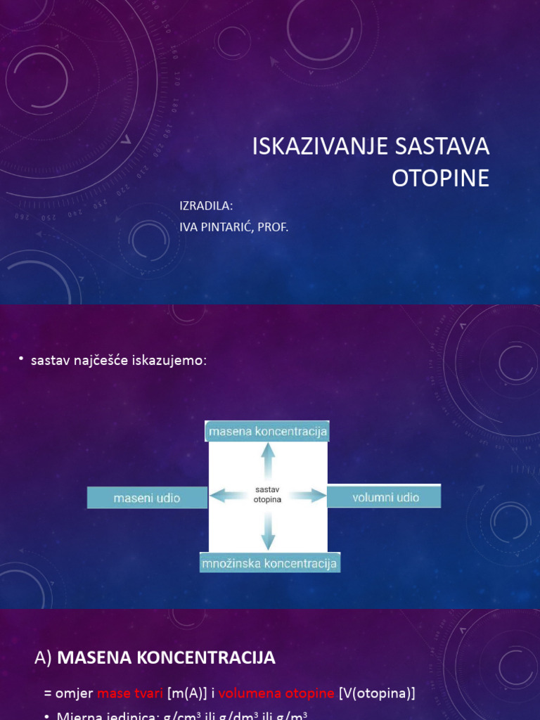 Fotograf Iskazivanje-Sastava-Otopine 2.razred | PDF