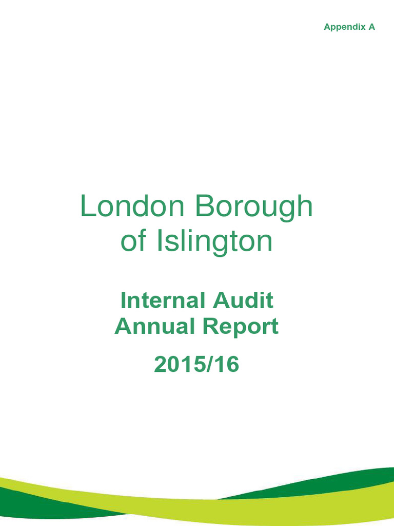 Islington Internal Audit Report 2015/16 | PDF | Internal Audit ...