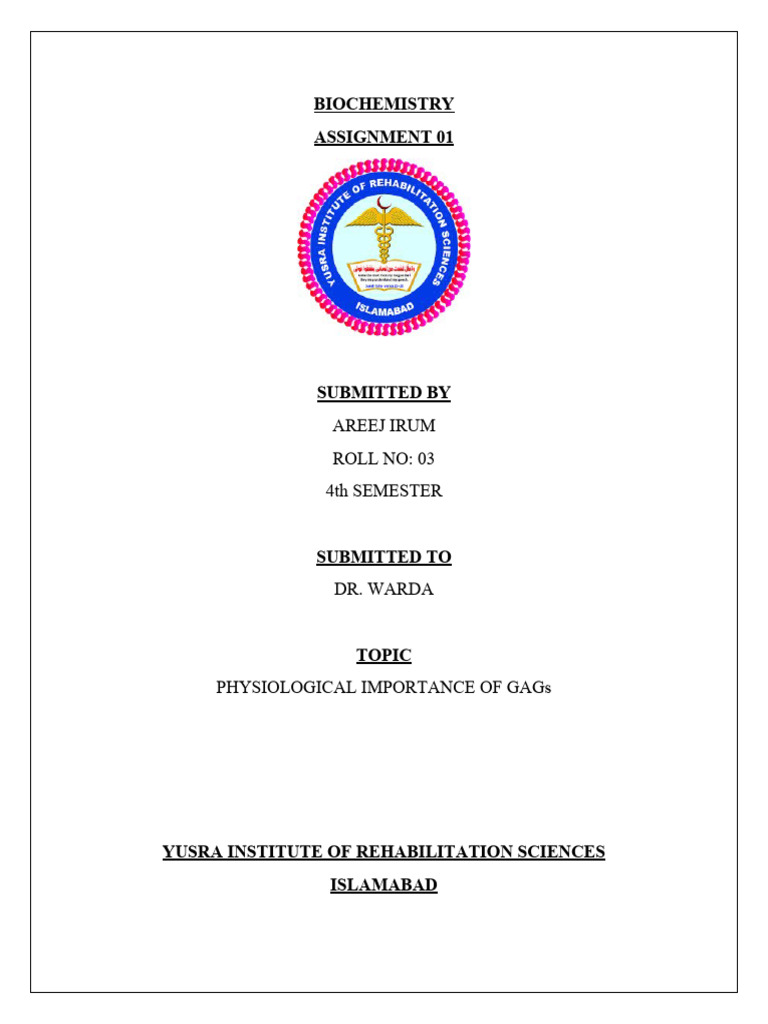 Biochemistry Assignment | PDF | Extracellular Matrix | Wound Healing