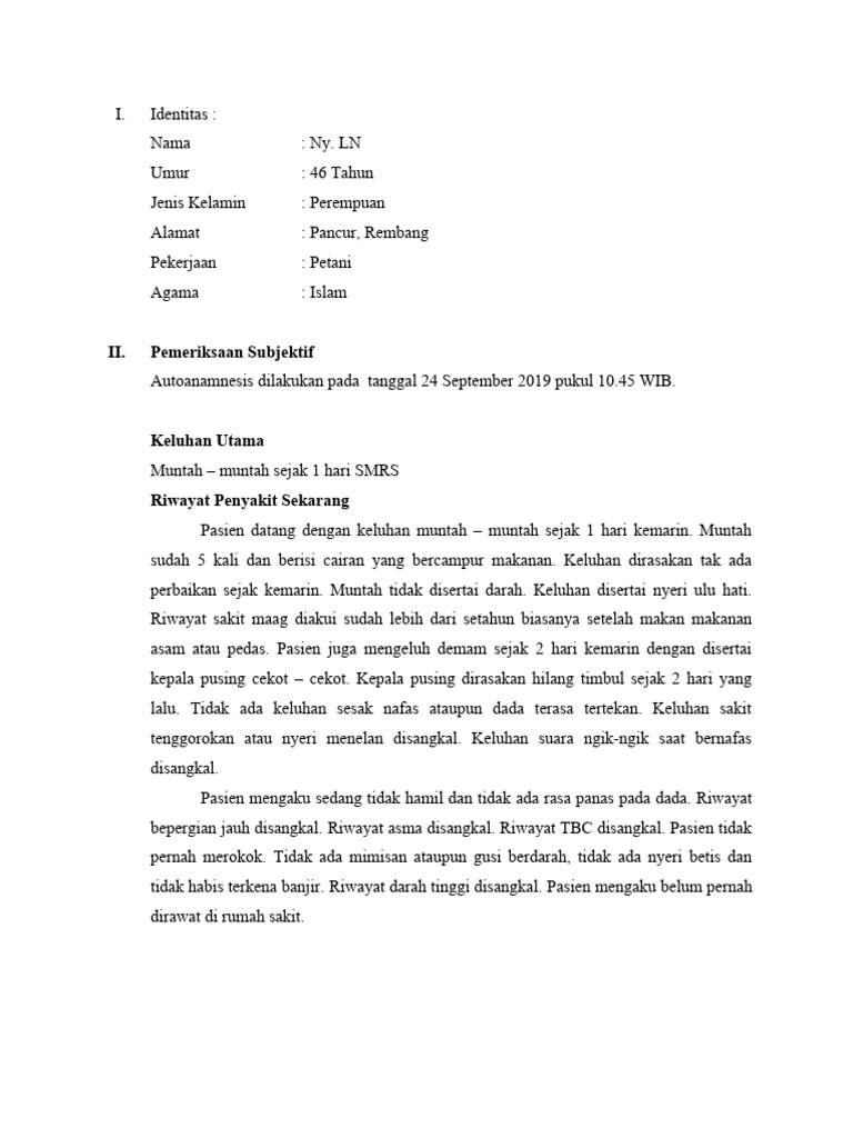 Dyspepsia + Vomitus Isip Done | PDF