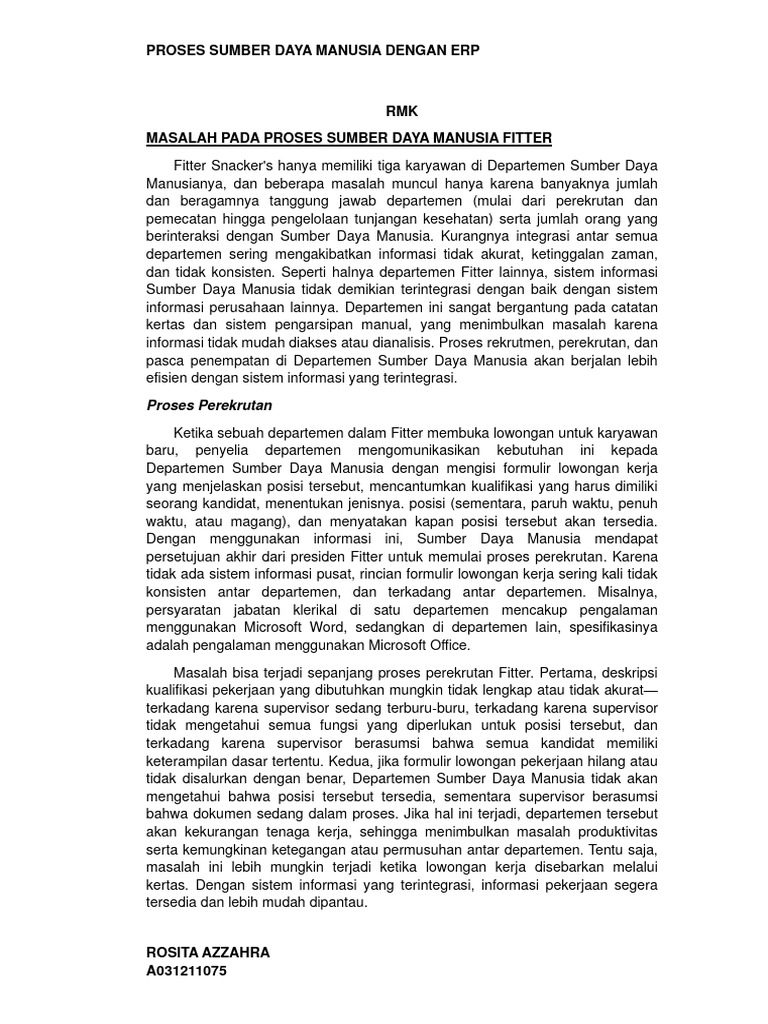 CH#6 RMK Rosita Azzahra A031211075 | PDF