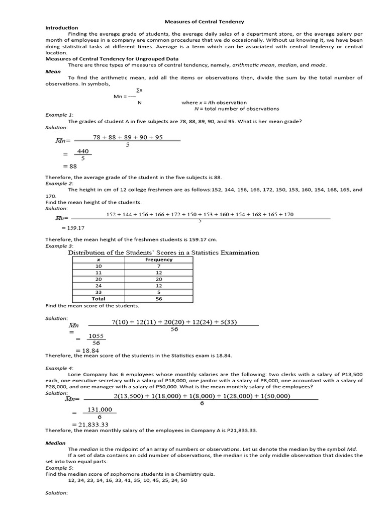 Module Advance Statistics | PDF | Skewness | Arithmetic Mean